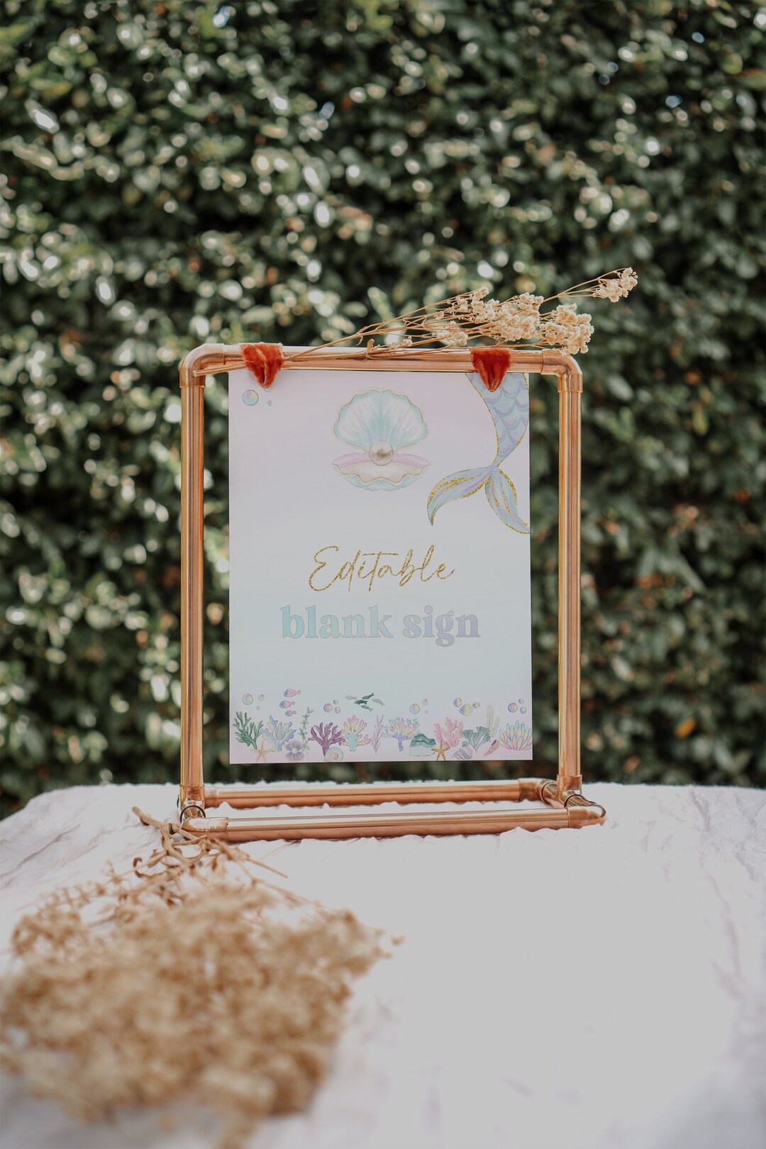 Let's Shellebrate Birthday Blank Sign, Mermaid Birthday, Seashell Party ...