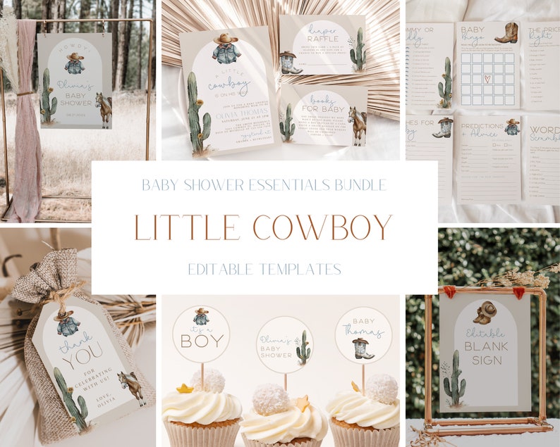 Cowboy Editable Welcome Sign Template Country Western Party - Etsy