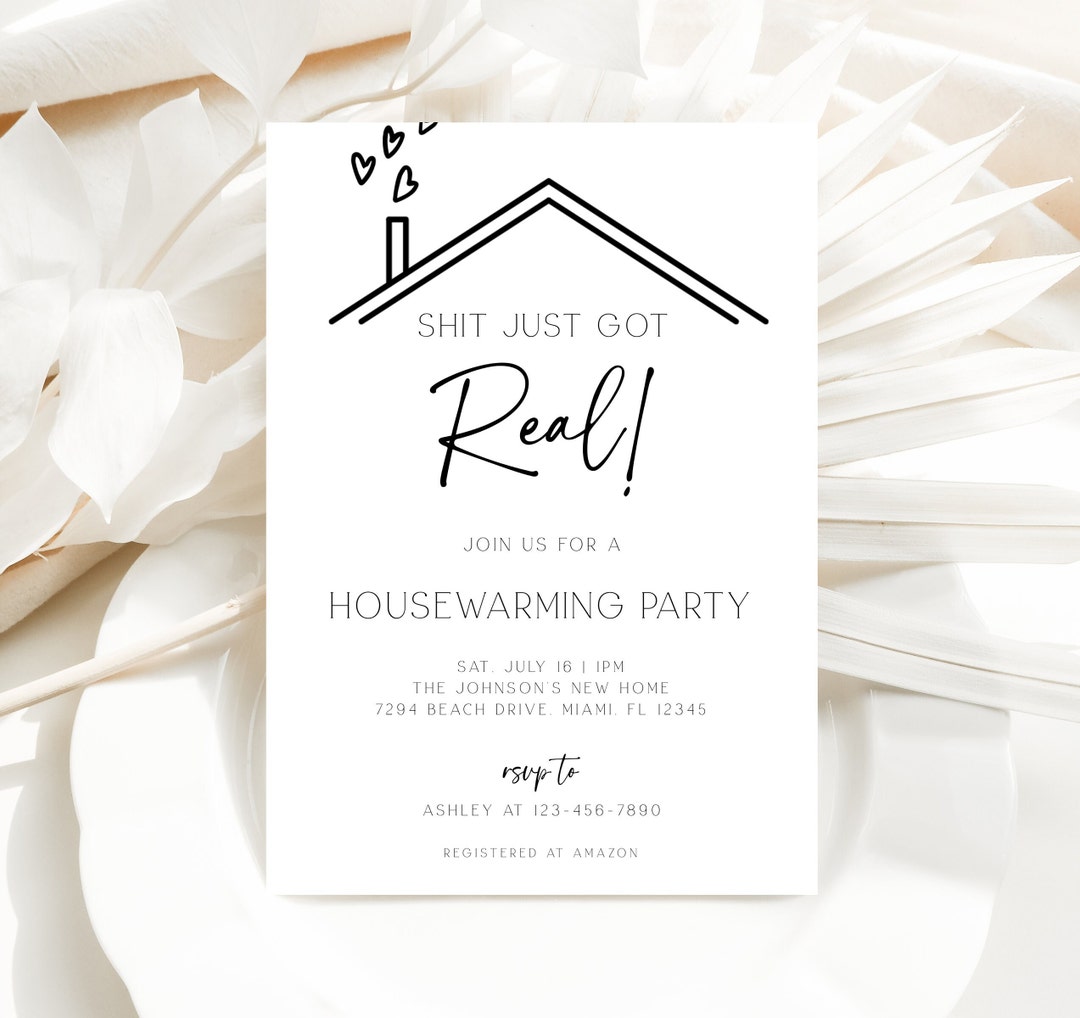 Housewarming Party Invitation, Modern Housewarming Party Invite ...