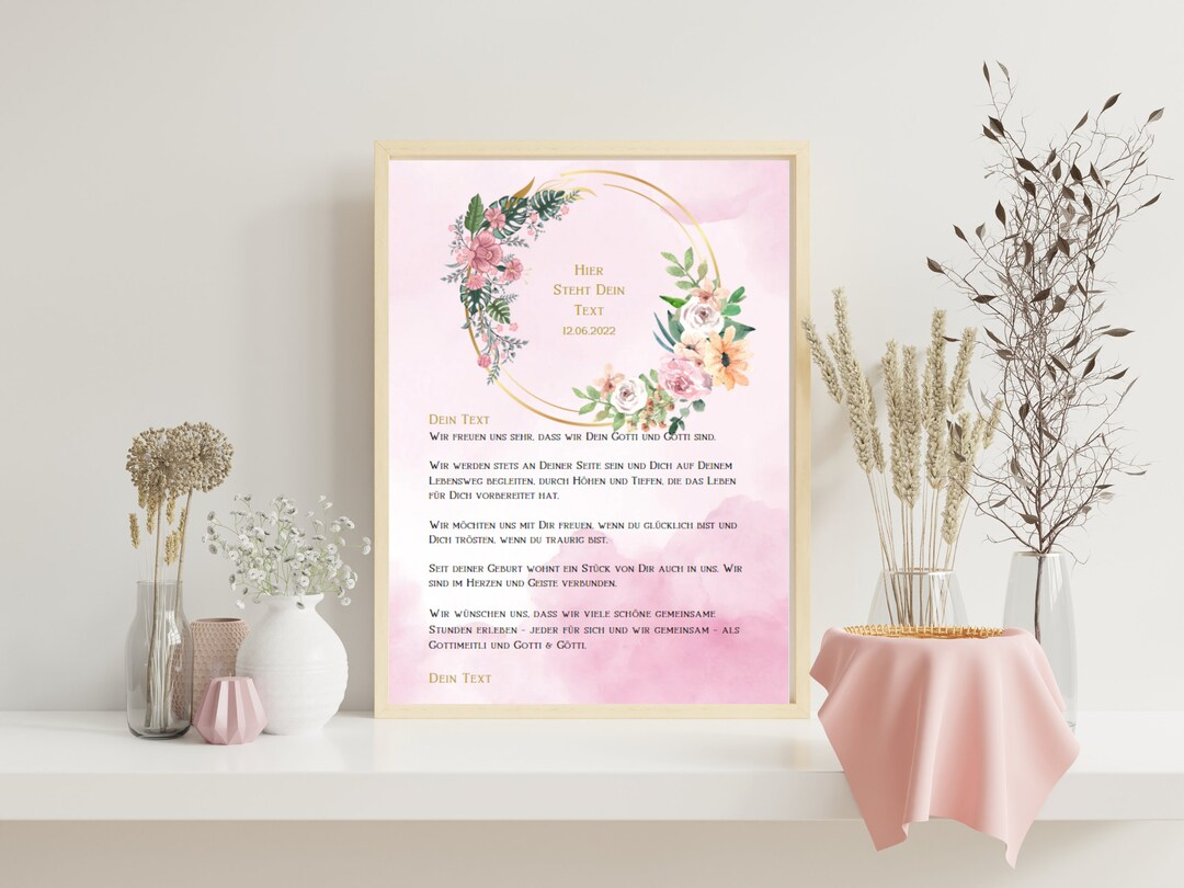 Baptismal Letter Sponsor Letter Personalized Digital File for Download ...