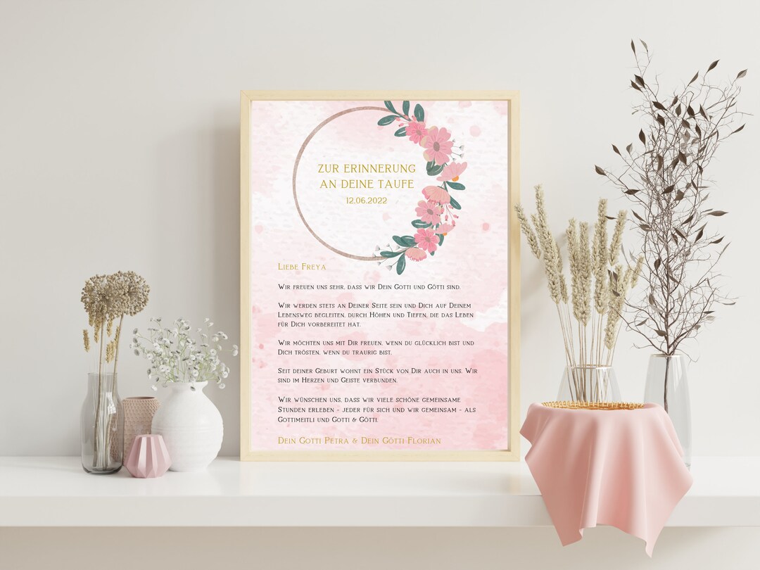 Baptismal Letter Sponsor Letter Personalized Digital File for Download ...