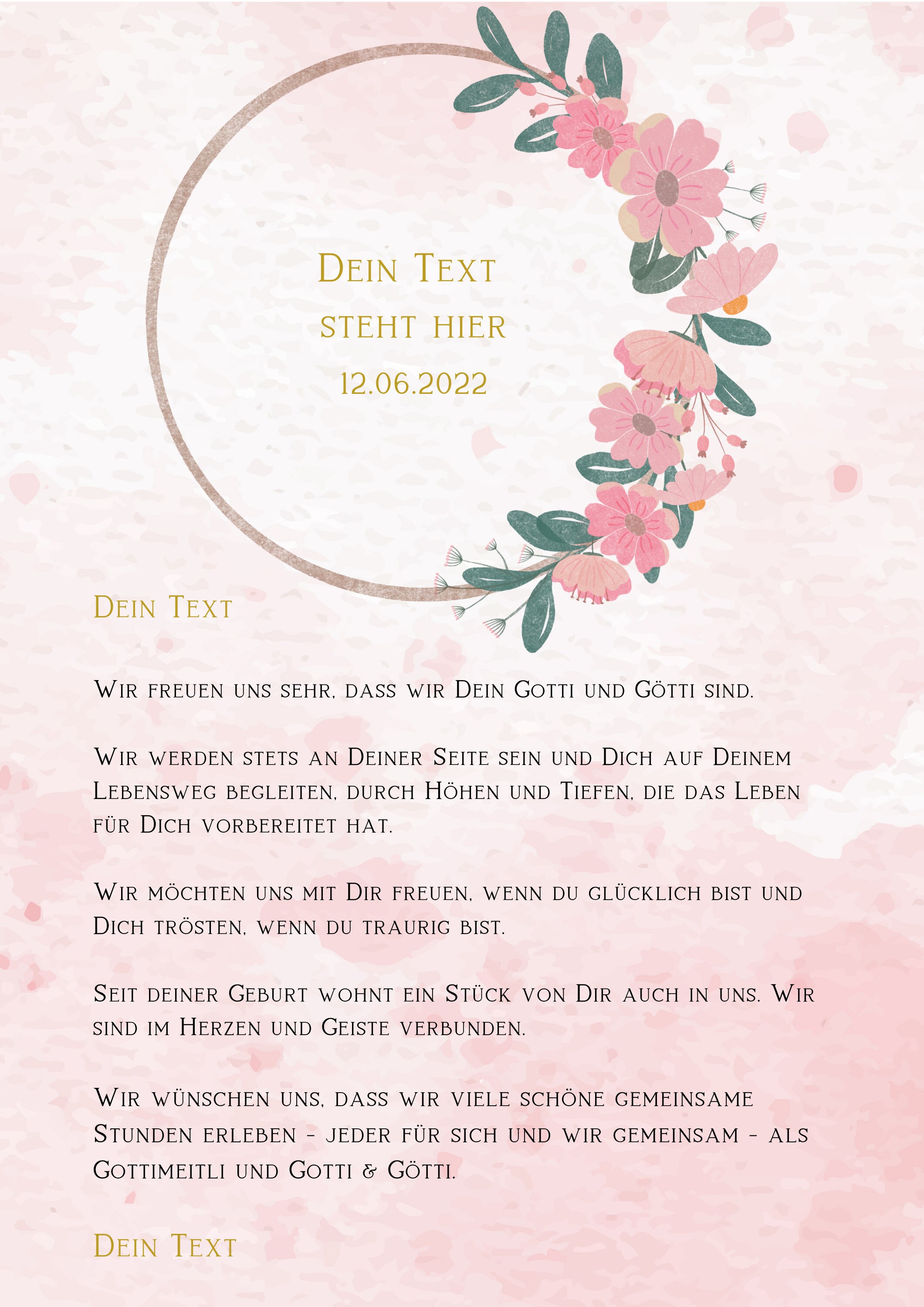 Baptismal Letter Sponsor Letter Personalized Digital File for Download ...