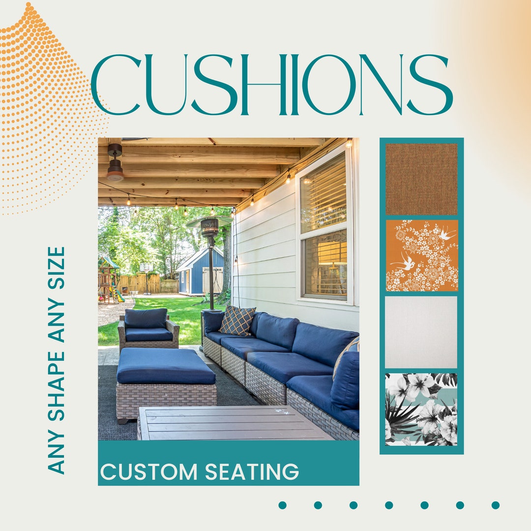 3 Custom Seat Cushion Custom Shape Decorative Cushion - Etsy