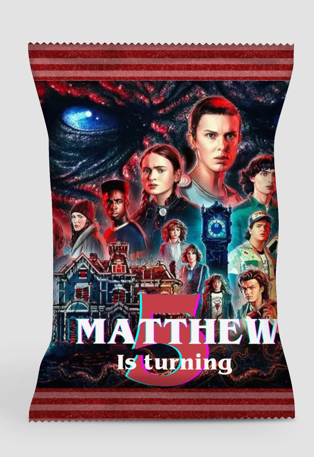 Personalized Stranger Things Chip Bags Party Supplies Favors - Etsy