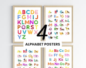 Alphabet Posters PRINTABLE EARTHY Colors Classroom Decor - Etsy