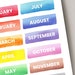 Watercolor Rainbow Months of the Year Poster Homeschool - Etsy