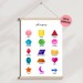Watercolor Shapes Poster: 2D Educational Print (digital Download) - Etsy