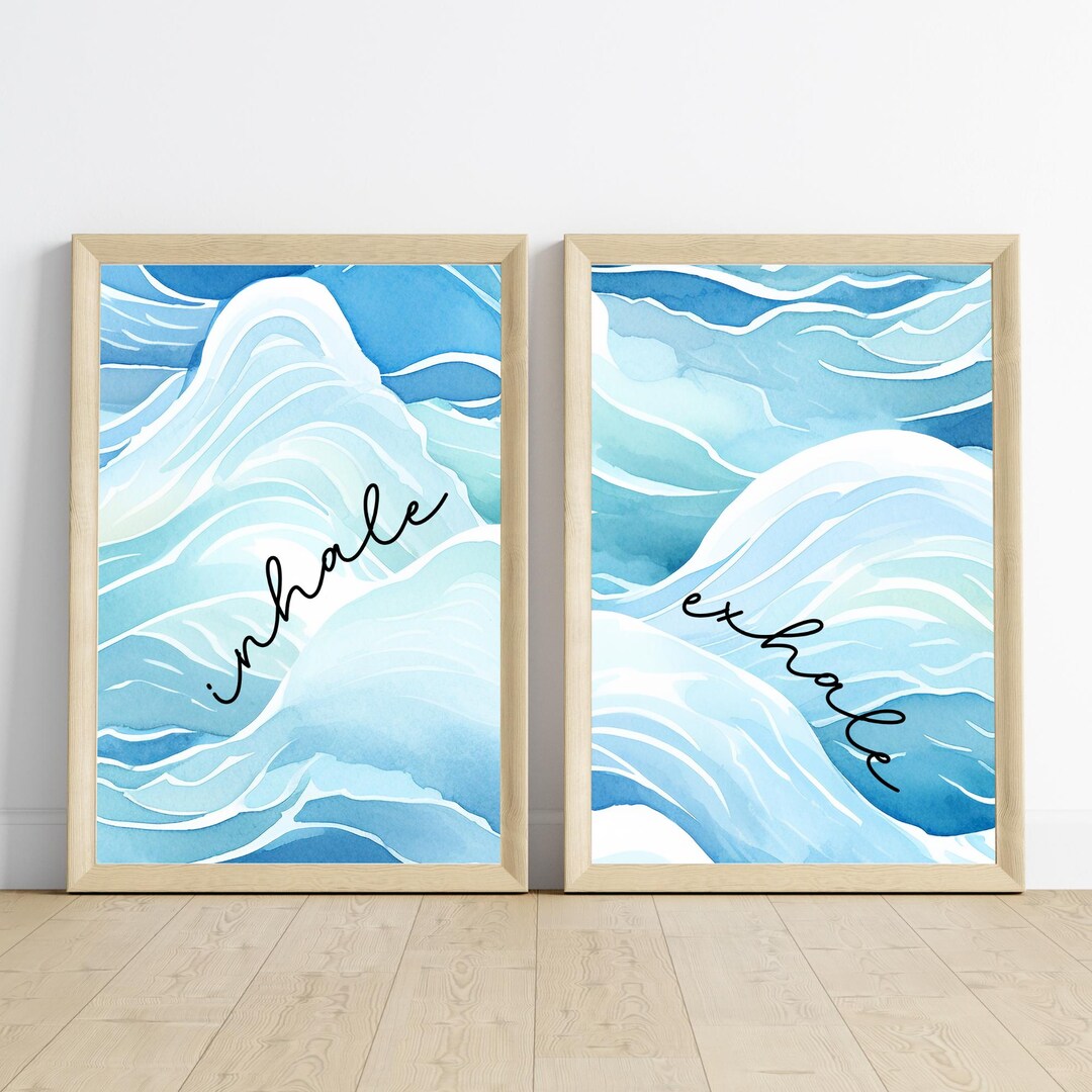 Inhale Exhale Poster Set: Mindfulness Wall Art (digital Download) - Etsy