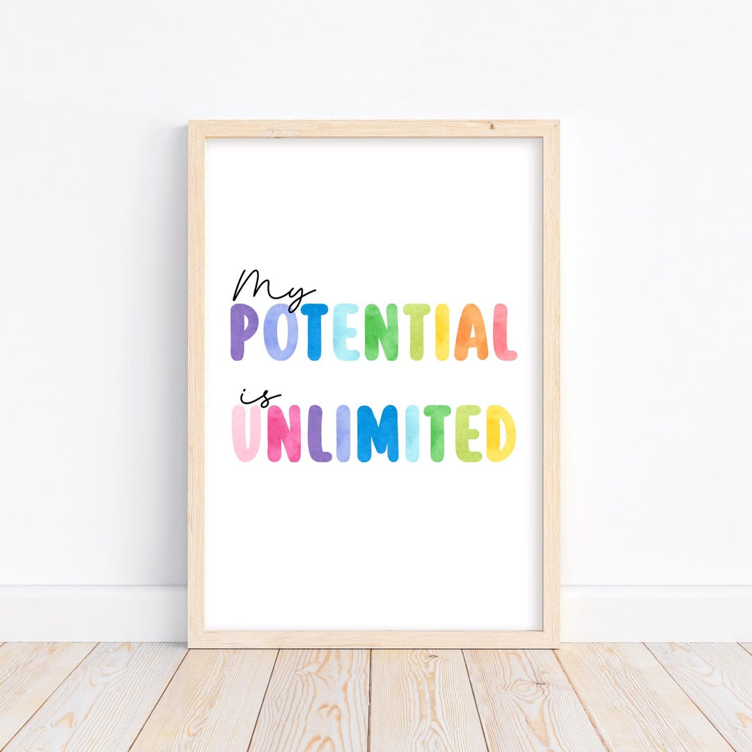 Growth Mindset Poster: Colorful Nursery, Classroom Decor (digital ...