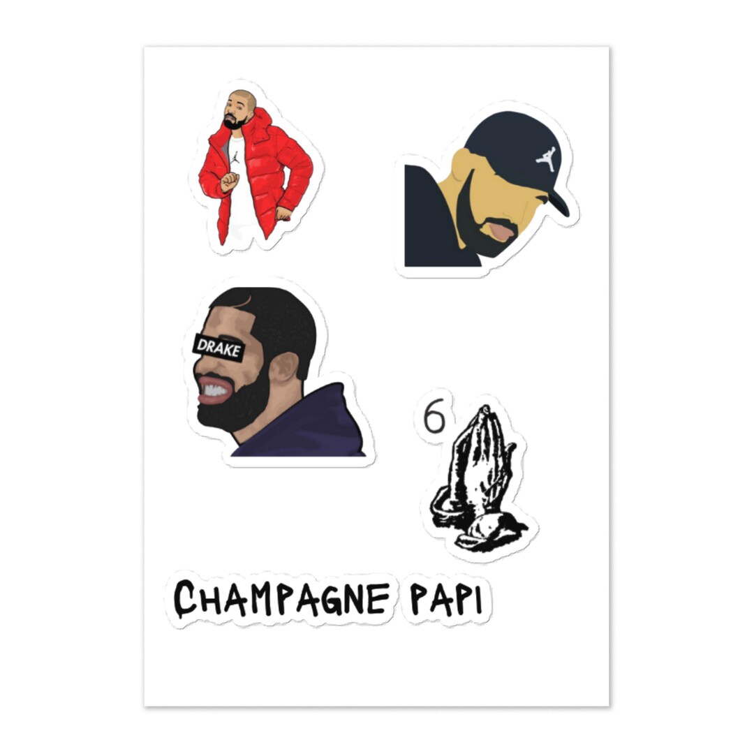 Drake Sticker 5 Piece Drake Decal Drake Rapper Rapper - Etsy