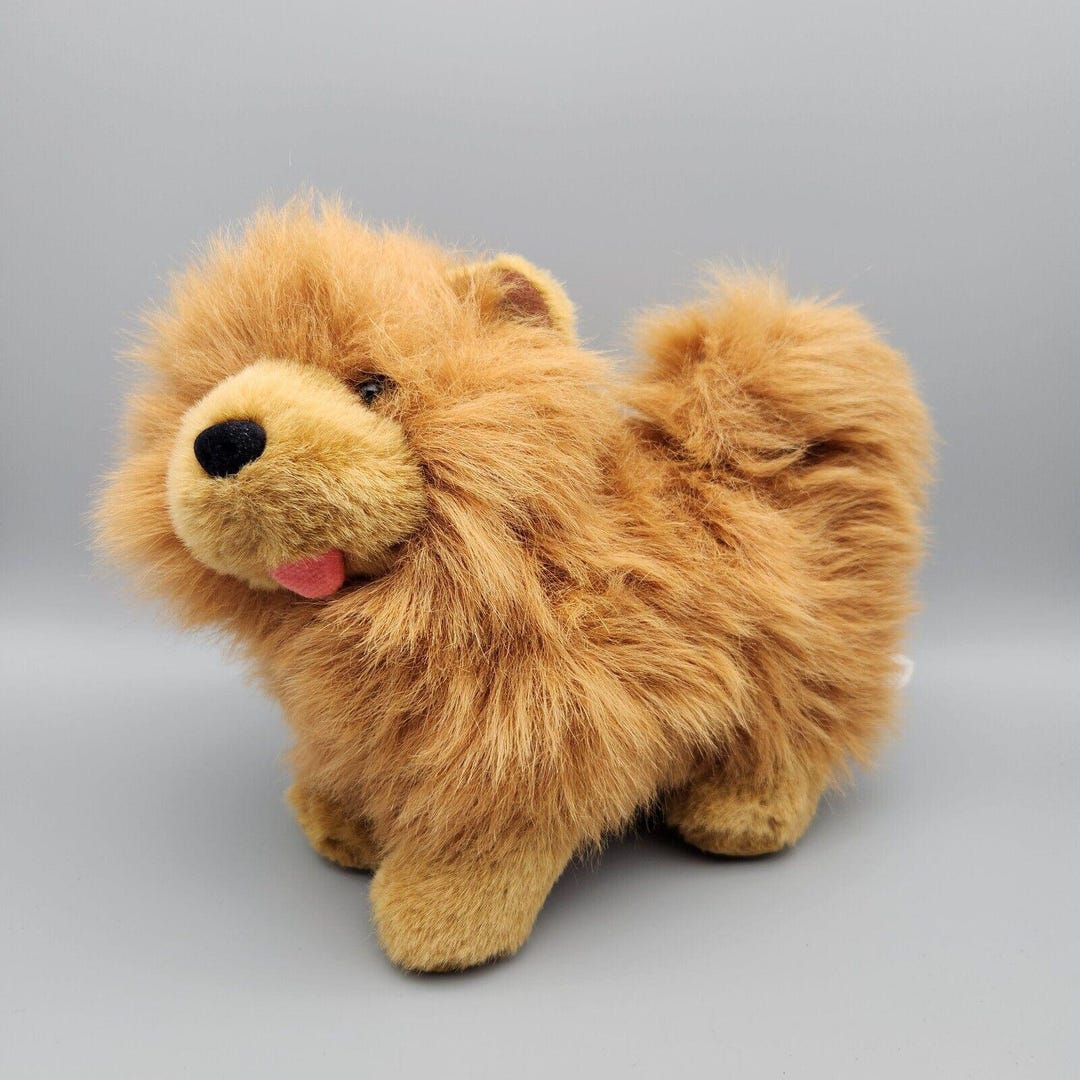 Vintage Chosun Puppy Dog Chow Chow Plush 11" Brown Fluffy Stuffed ...