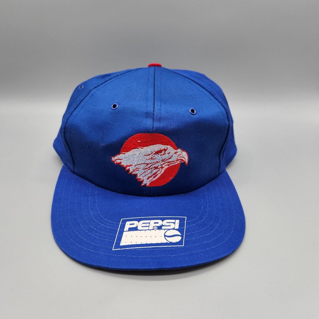 Vintage Pepsi Hat Snapback Eagle Cap Embroidered Blue Red White Soda ...