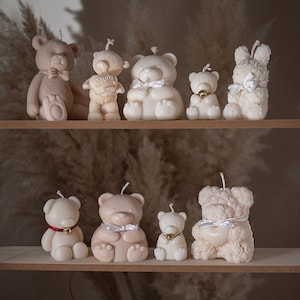 Handmade Teddy Bear Soy Wax Candle: Scented Gift Candle - Etsy