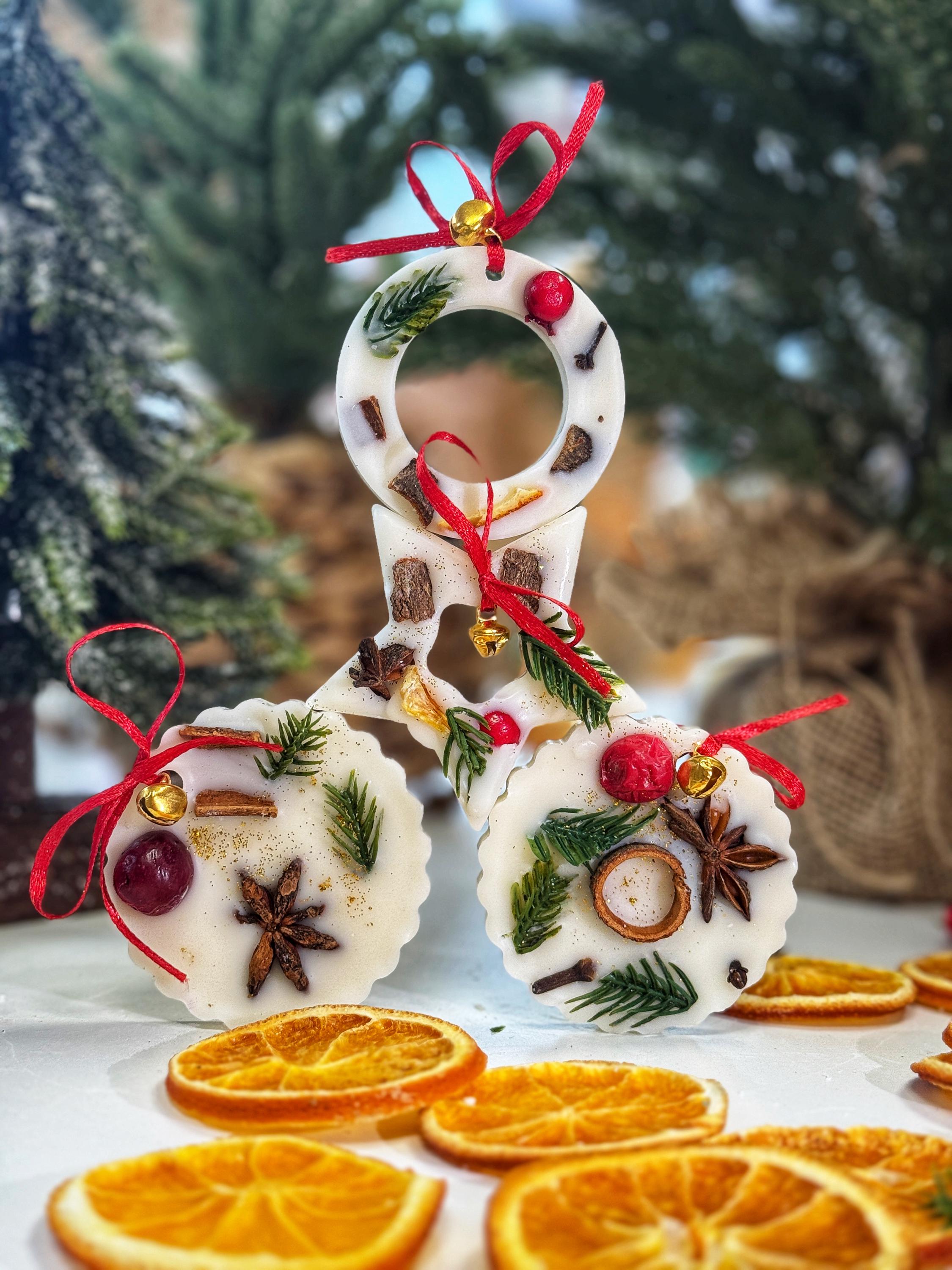 Christmas Scented Tree Decorations – Handmade Soy Wax Ornaments ...