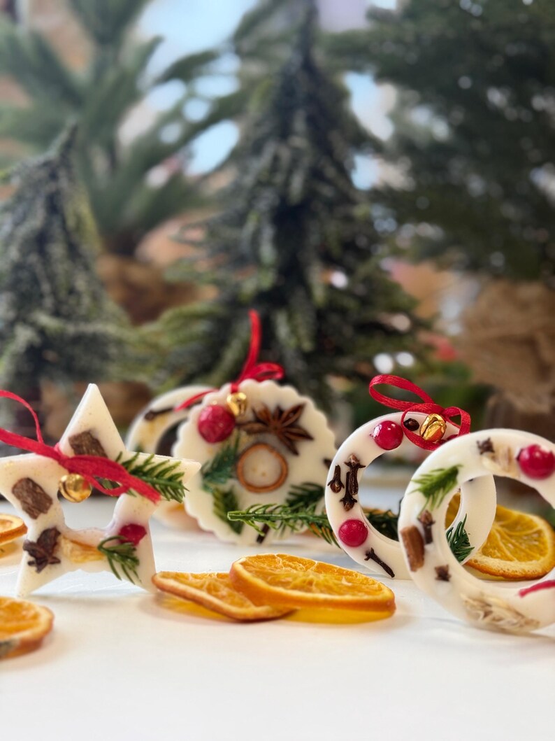 Christmas Scented Tree Decorations | Handmade Soy Wax Candle | Holiday ...