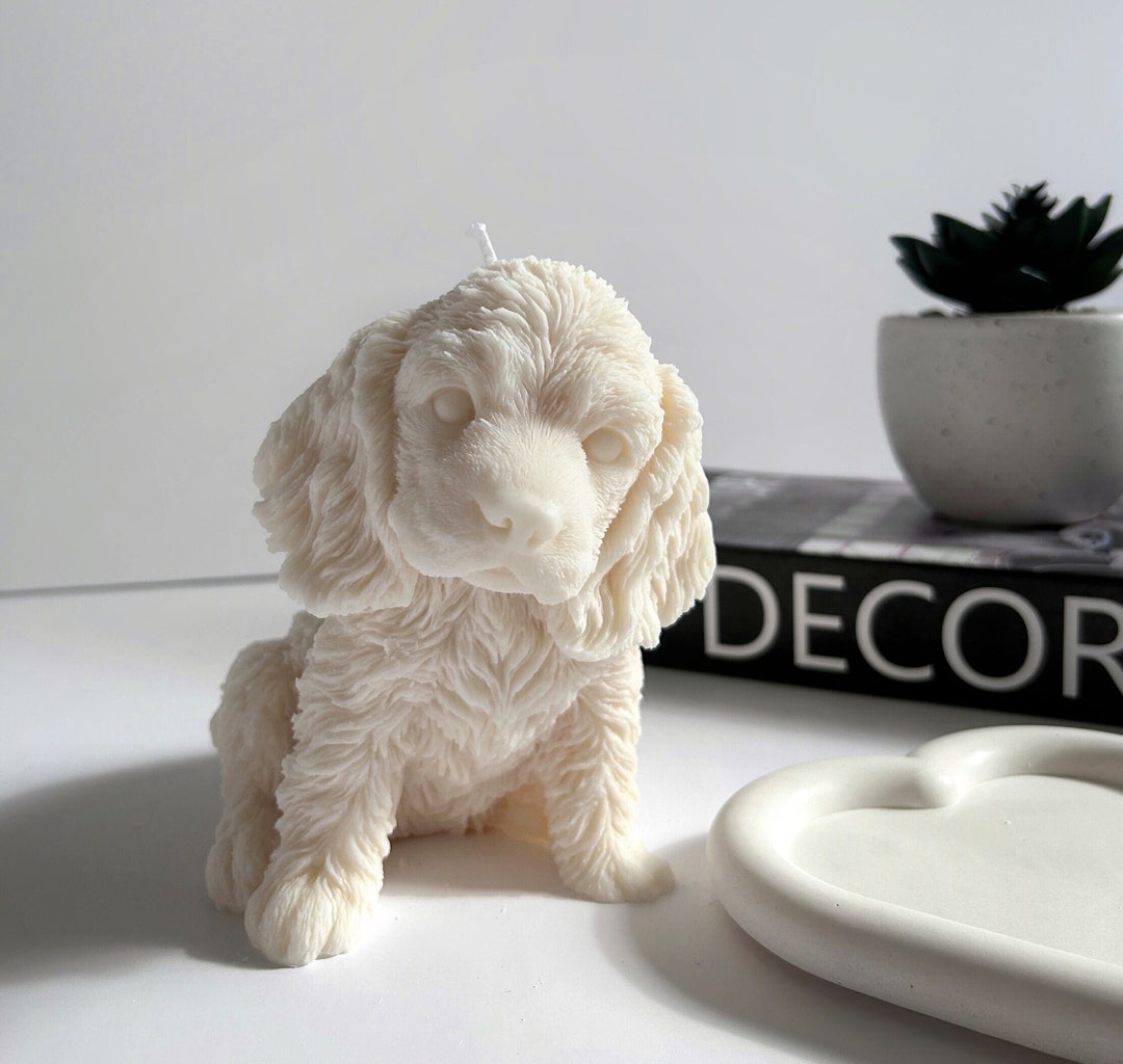 LARGE Cocker Spaniel Candle | Soy Wax | Handmade | Gift Idea | Home ...