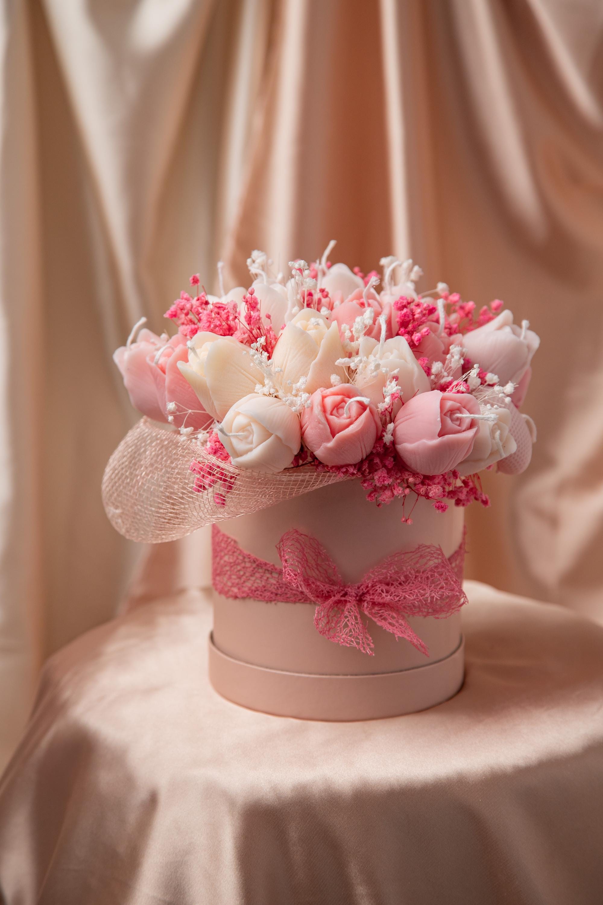 Large Soy Wax Candle Bouquet: Handmade Floral Scented Gift - Etsy