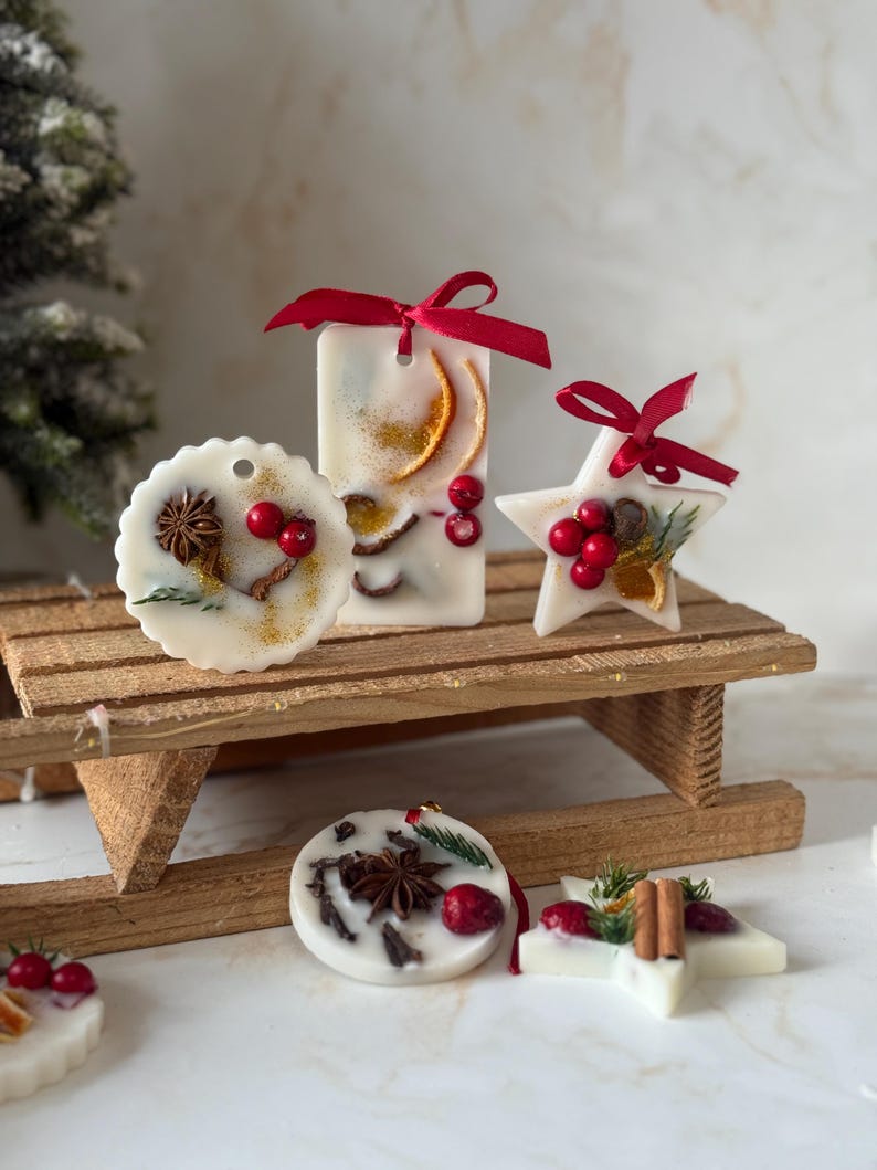Christmas Scented Tree Decorations – Handmade Soy Wax Ornaments ...