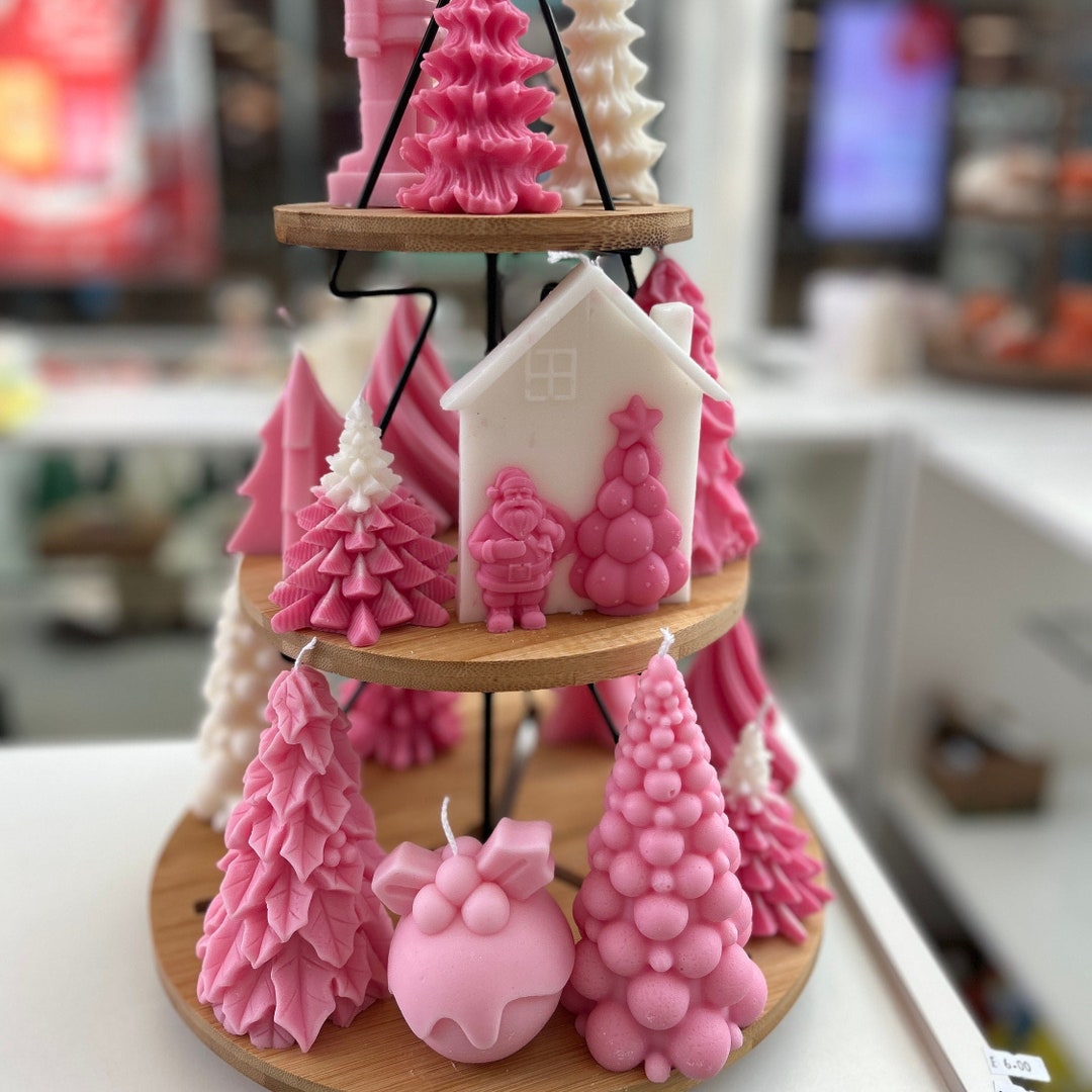 Christmas Festive Candles | Christmas in Pink | Pudding Candle | Soy ...