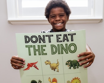 Dinosaur Birthday Party Game - Don't Eat the Dino! Game Board for Kids ...