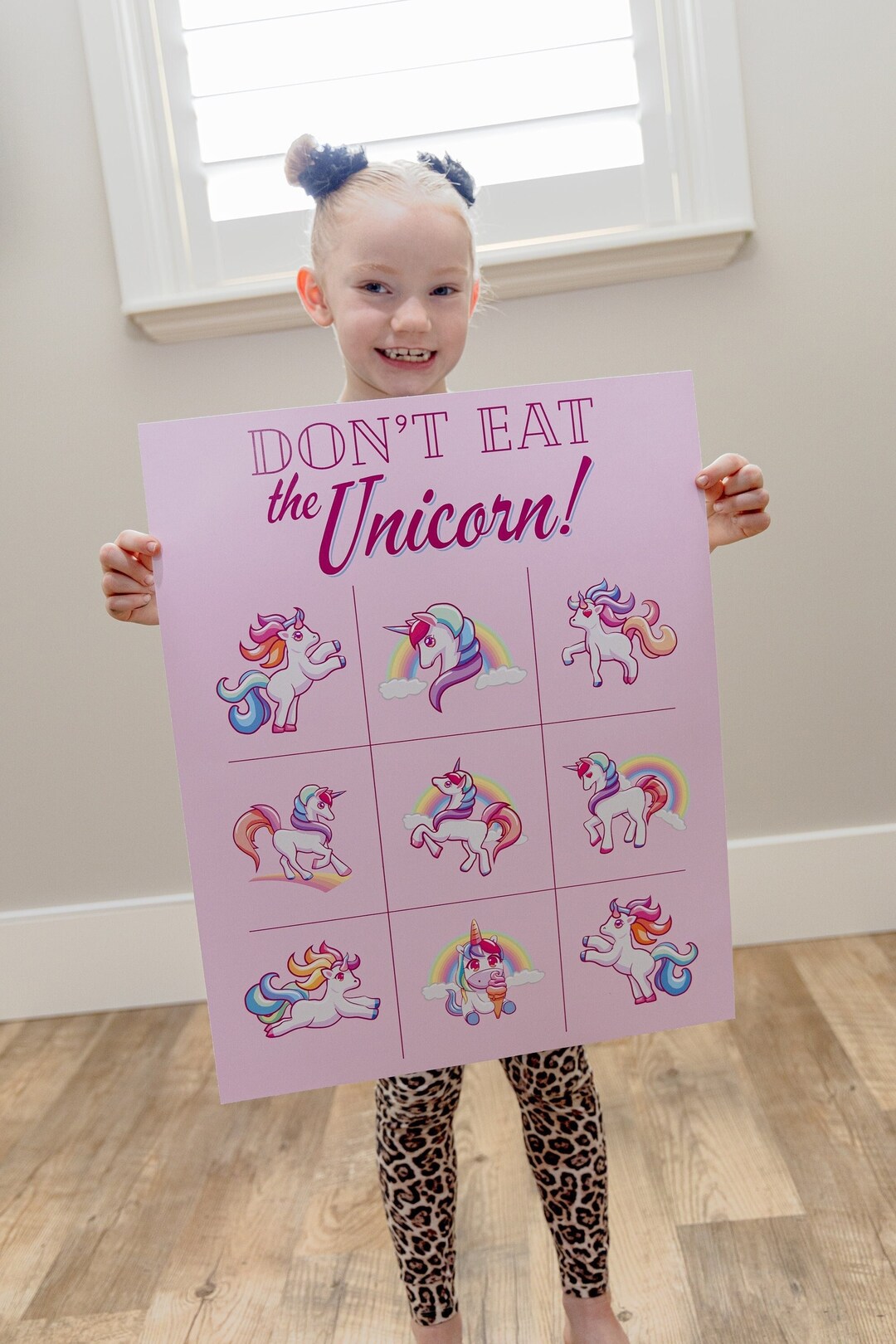 Unicorn Birthday Party Game 18x24 Full Color Large Pink Premium Poster ...