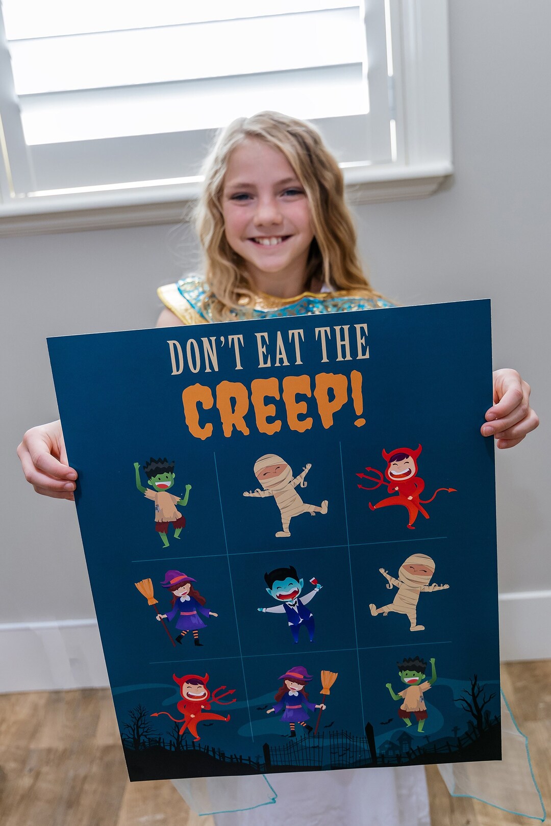 Don't Eat the Creep! Halloween Party Game: 16x20 Poster & Blindfold - Etsy