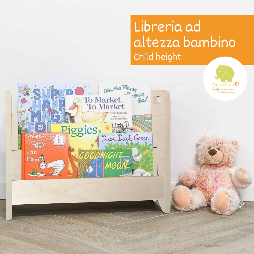 Montessori Bookcase for Children Comic Book Toy Shelf for - Etsy