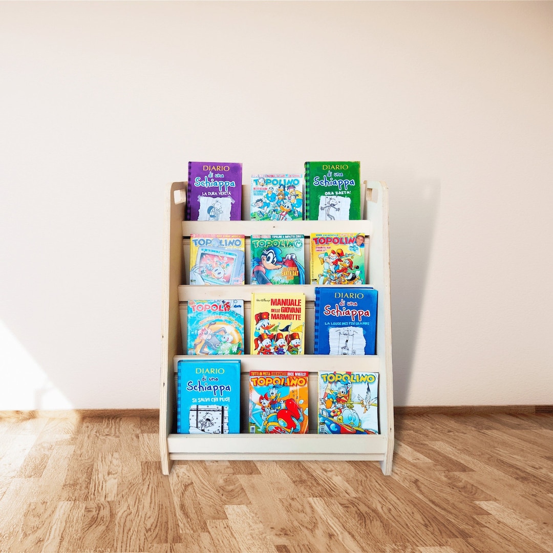 Montessorian Bookcase for Children, Toy Shelf Comic Books Bedroom 4 ...