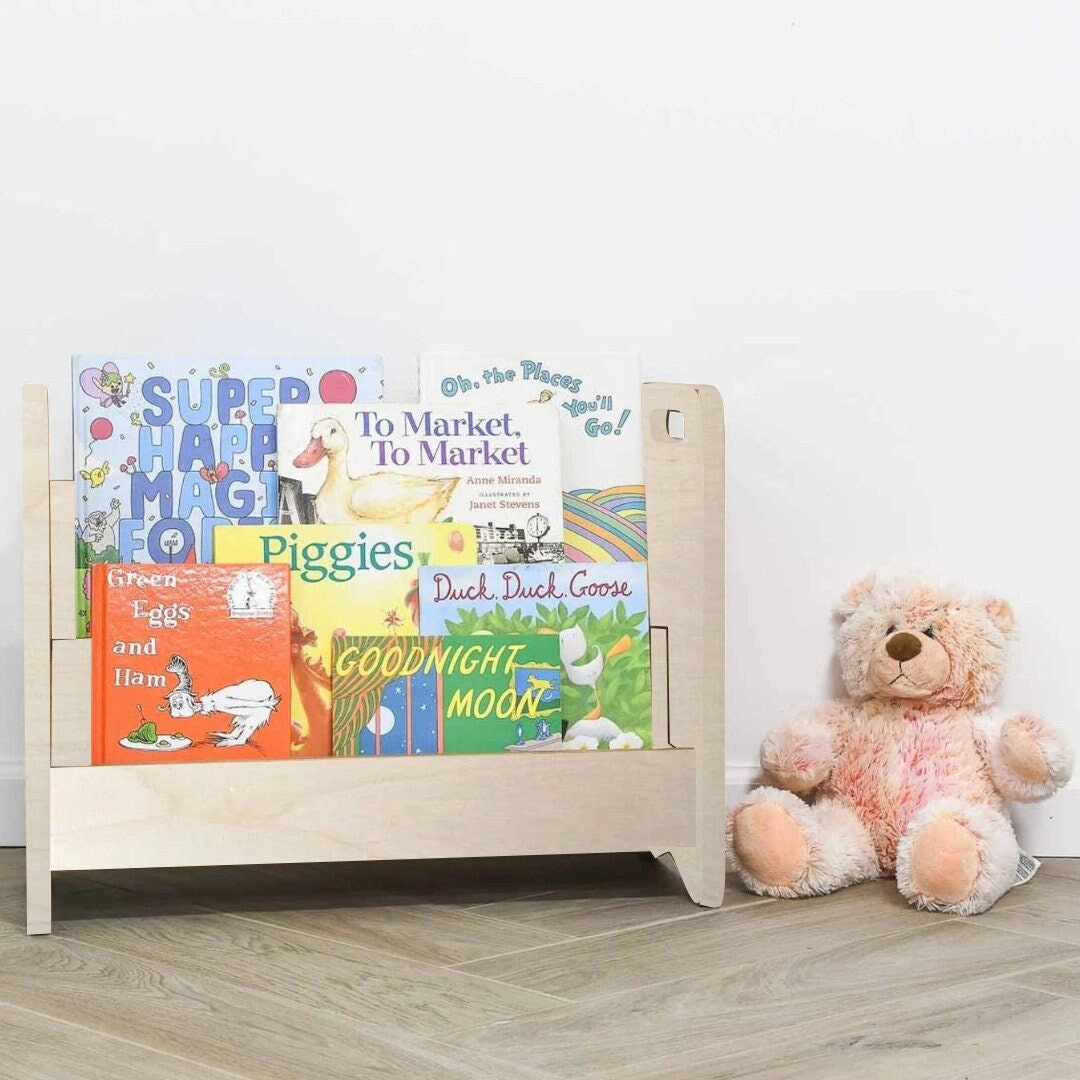 Montessori Bookcase for Children, Toy Storage Shelf Comics Books ...