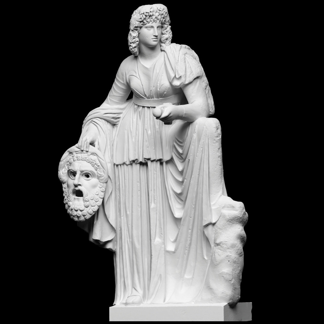 Melpomene Statue, 38 Cm, Greek Muse, | 3D Printed Sculpture | Office ...