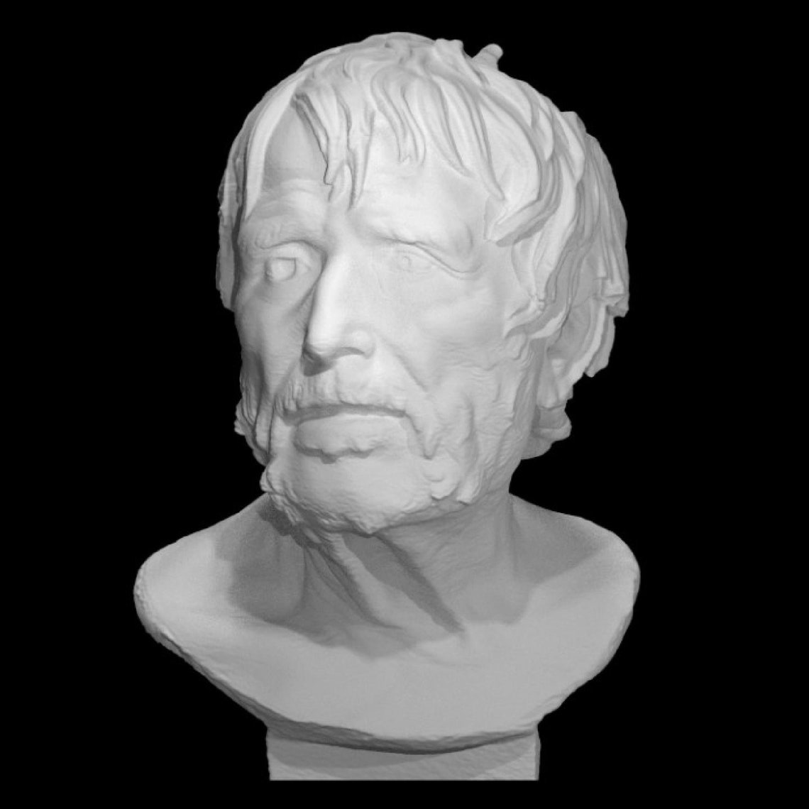 Seneca Bust, 38 Cm, Pseudo-seneca, Portrait of Hesiod, Seneca, Hesiod ...