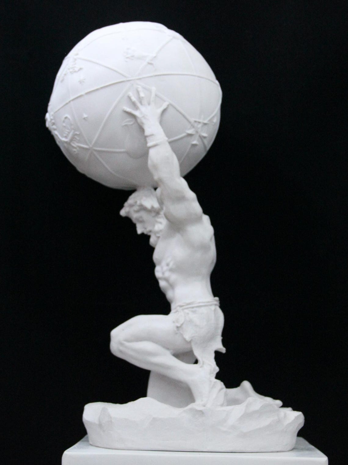 Atlas Statue, Polyester, 53 Cm, Mythological Decor, Greek Titan Atlas ...