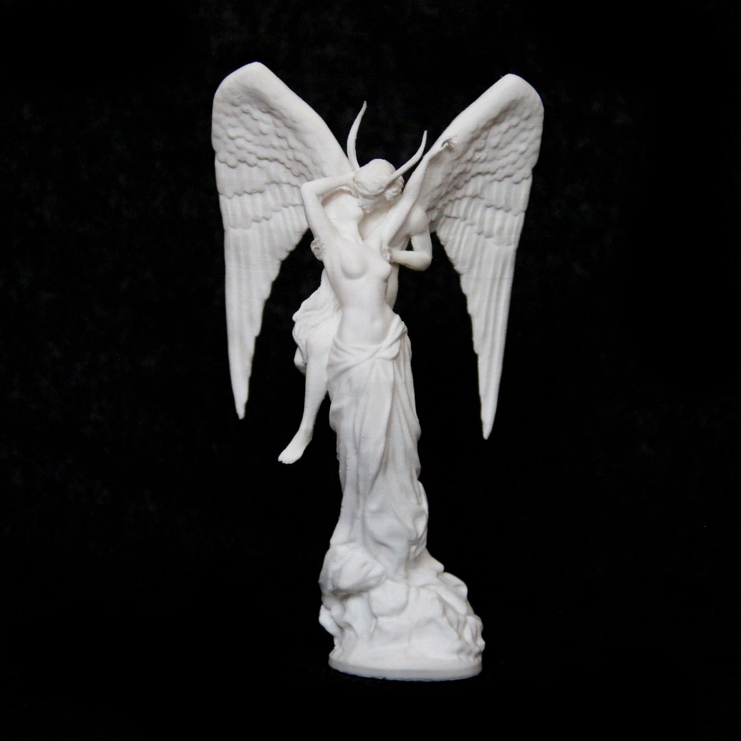 Angel and Evil Statue Baphomet Lilith Statue Bookshelf Decor, Home ...