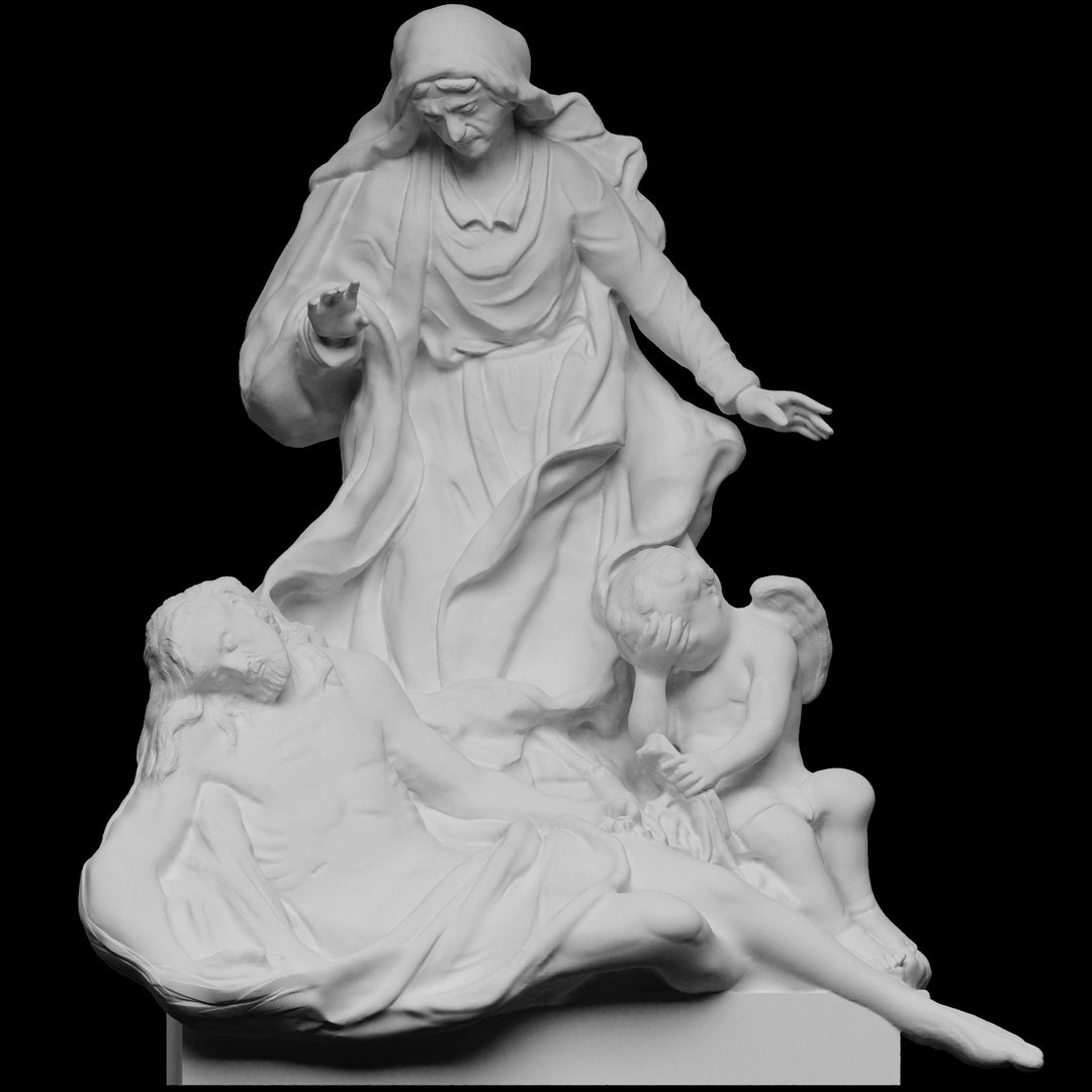 Pieta Statue by Antonio Bonazza, Rococo Religious Sculpture for Home ...