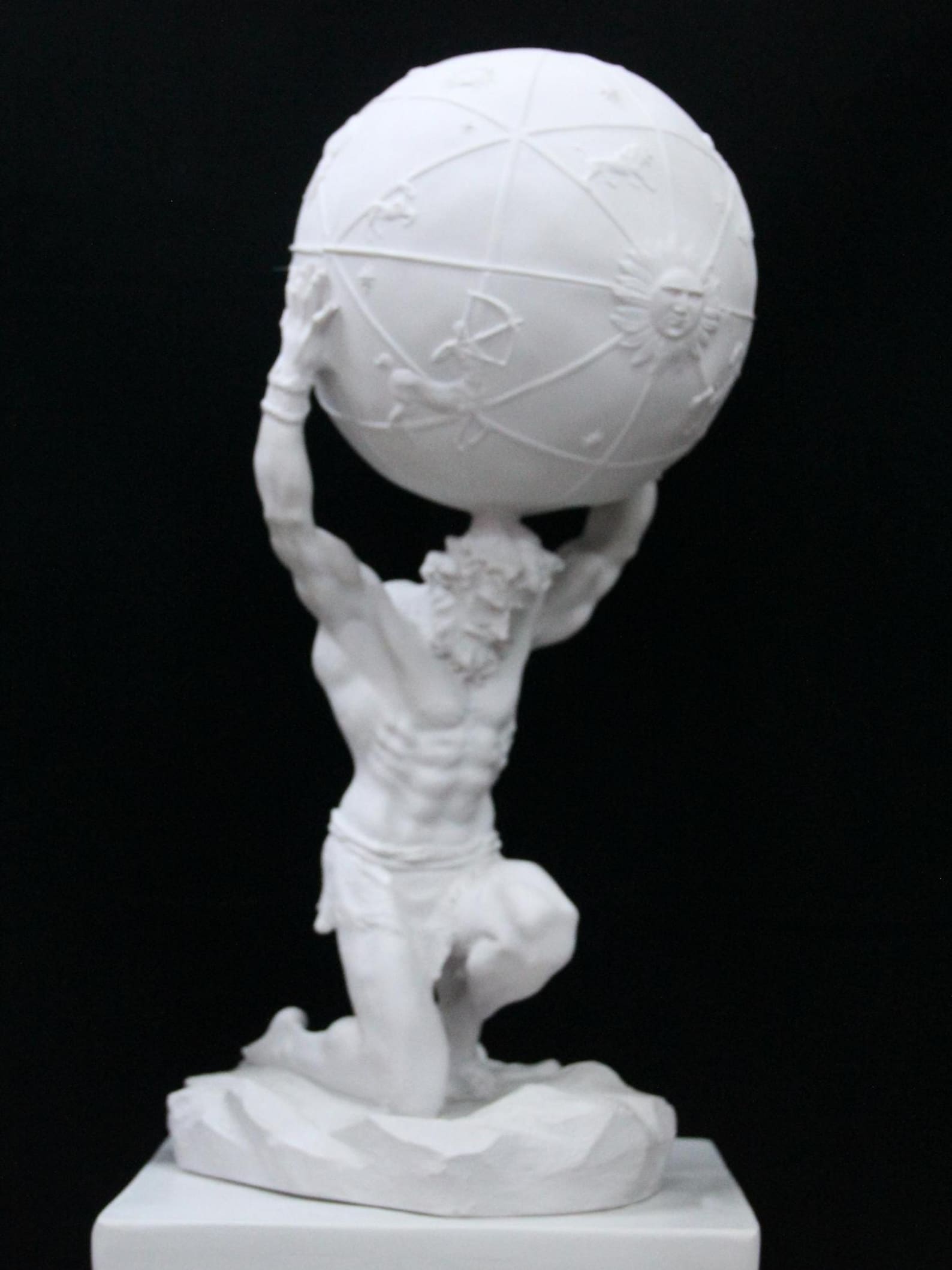 Atlas Statue, Polyester, 53 Cm, Mythological Decor, Greek Titan Atlas ...