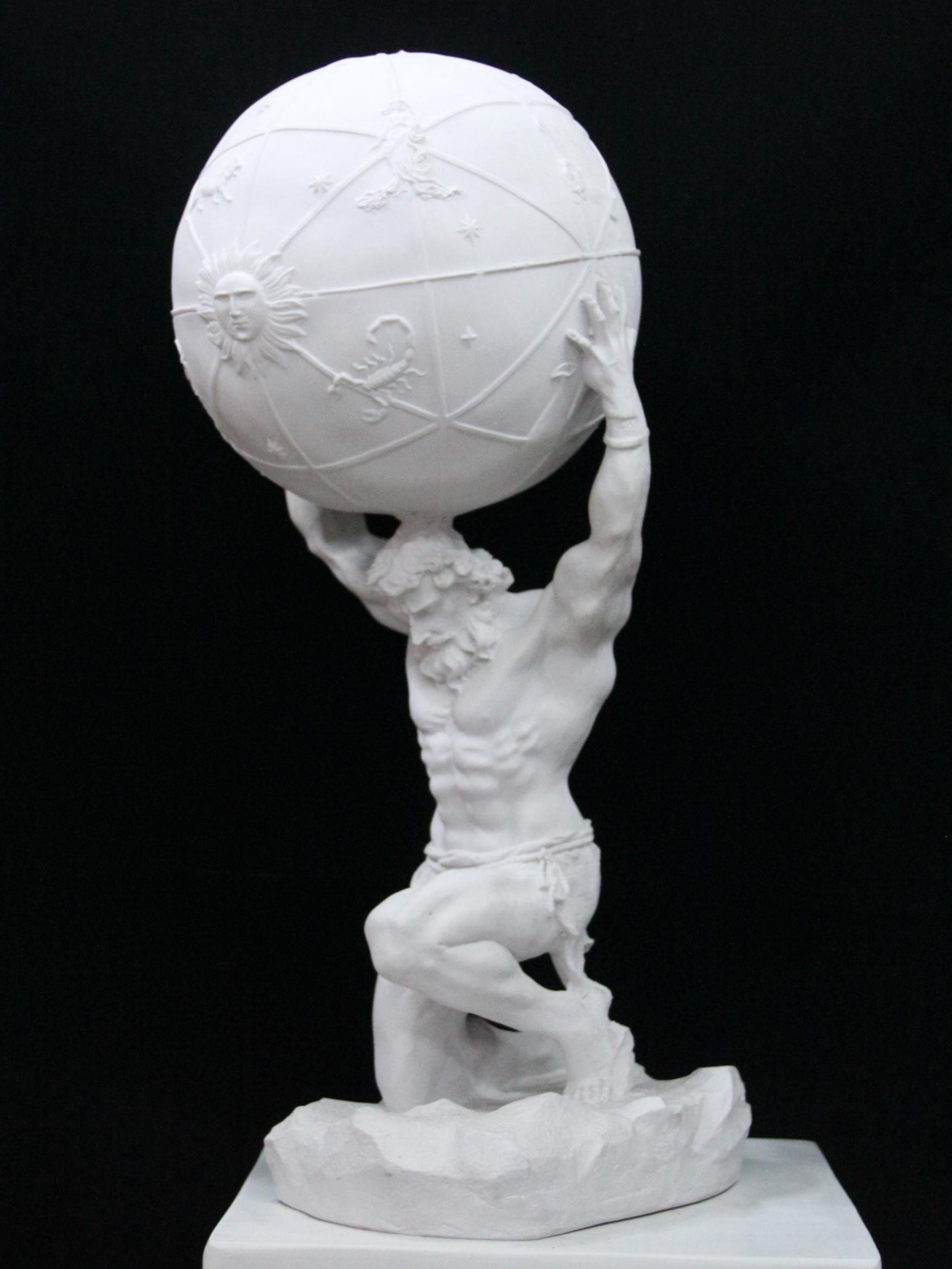 Atlas Statue, Polyester, 53 Cm, Mythological Decor, Greek Titan Atlas ...