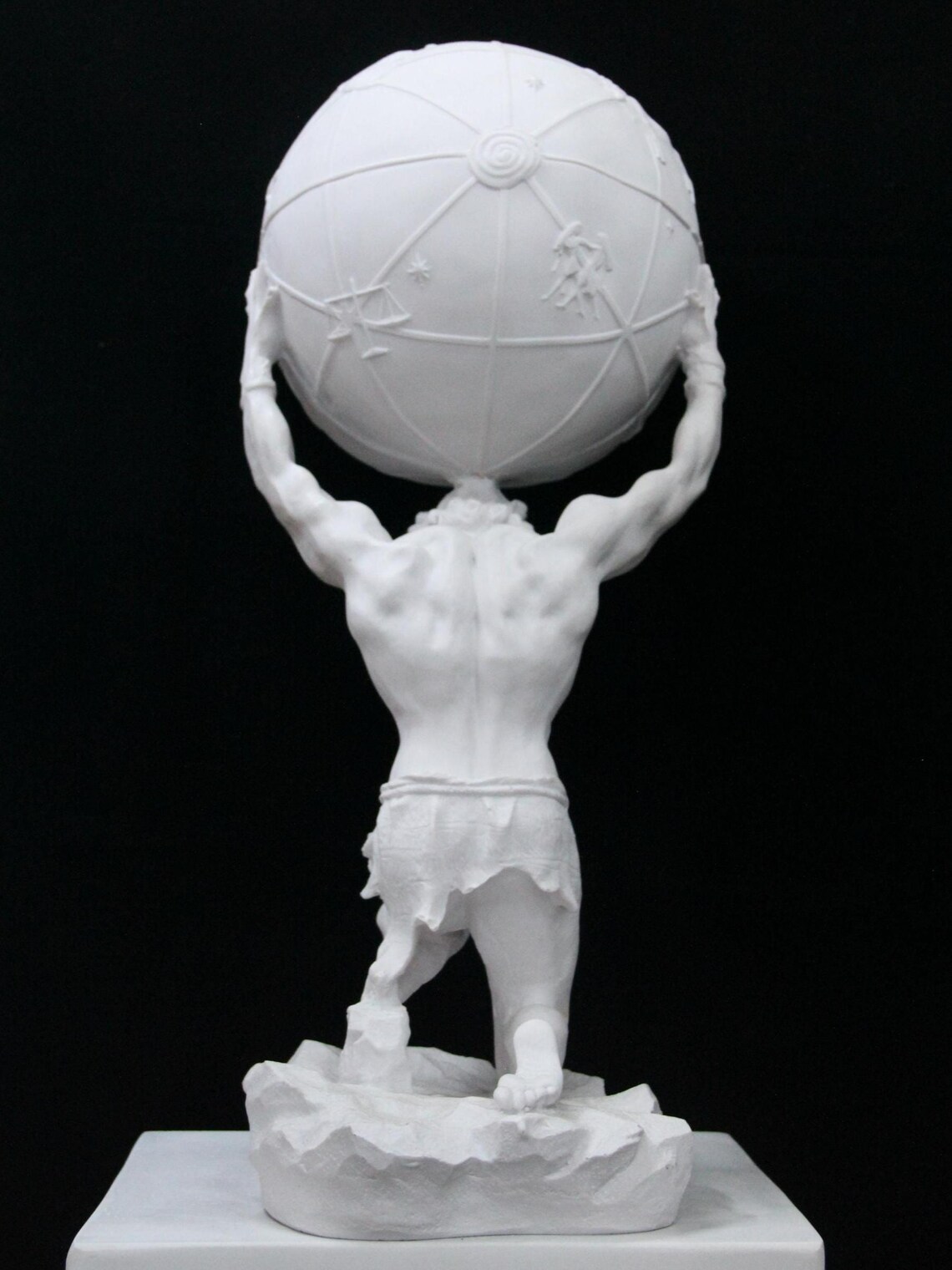 Atlas Statue, Polyester, 53 Cm, Mythological Decor, Greek Titan Atlas ...
