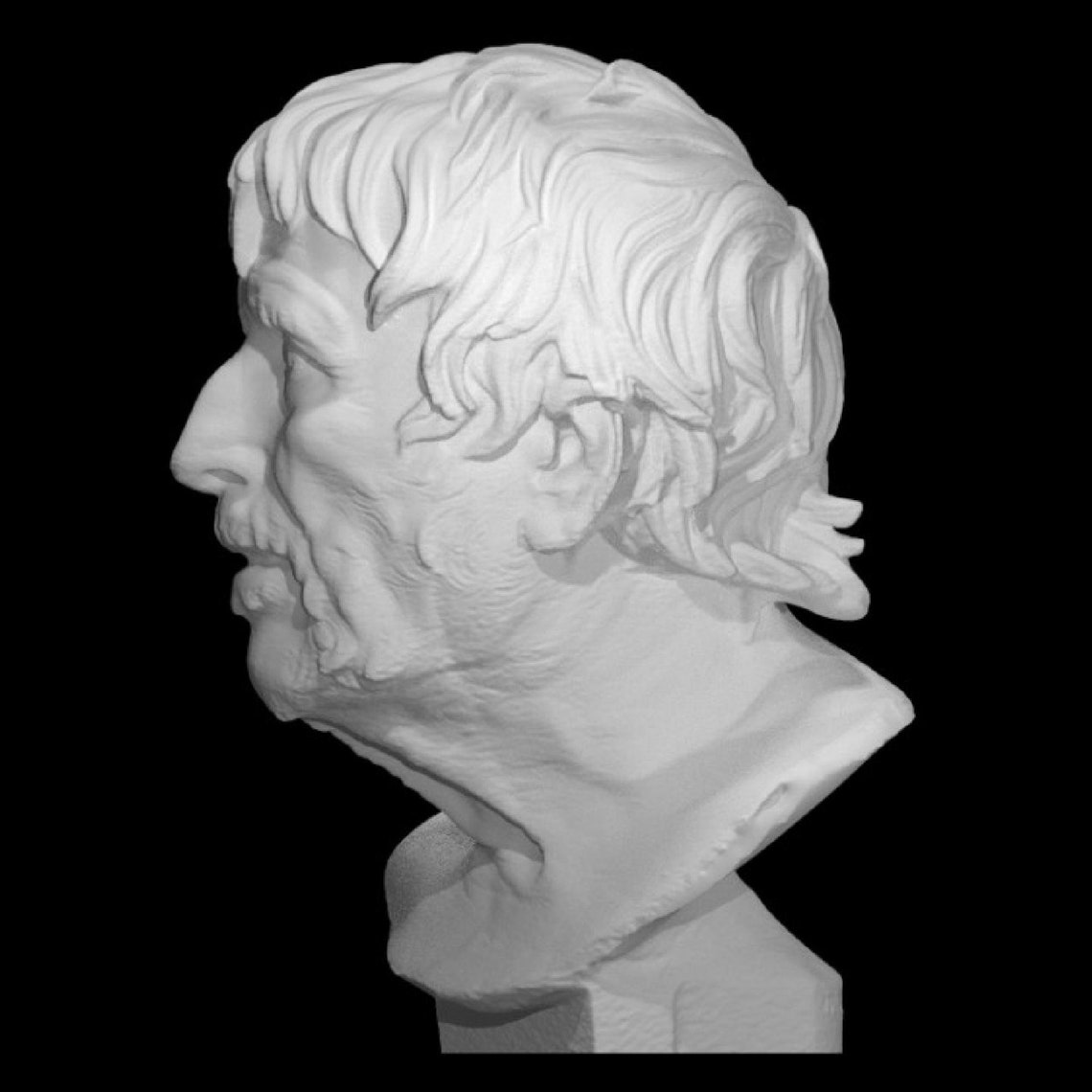 Seneca Bust, 38 Cm, Pseudo-seneca, Portrait of Hesiod, Seneca, Hesiod ...