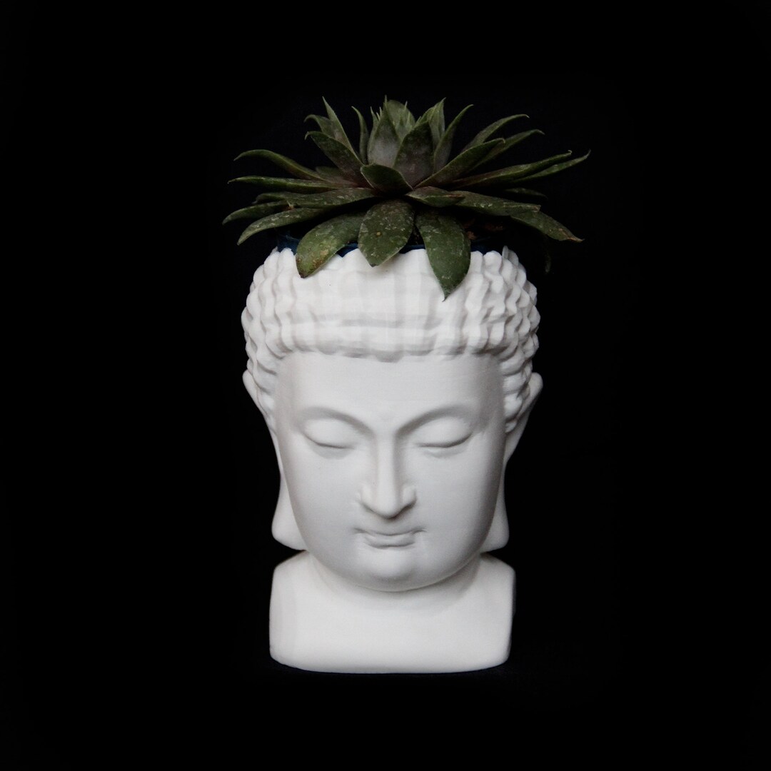 Buddha Head Planter Pot, Buddha Vase, Zen Mindfulness Decor, Buddhism ...