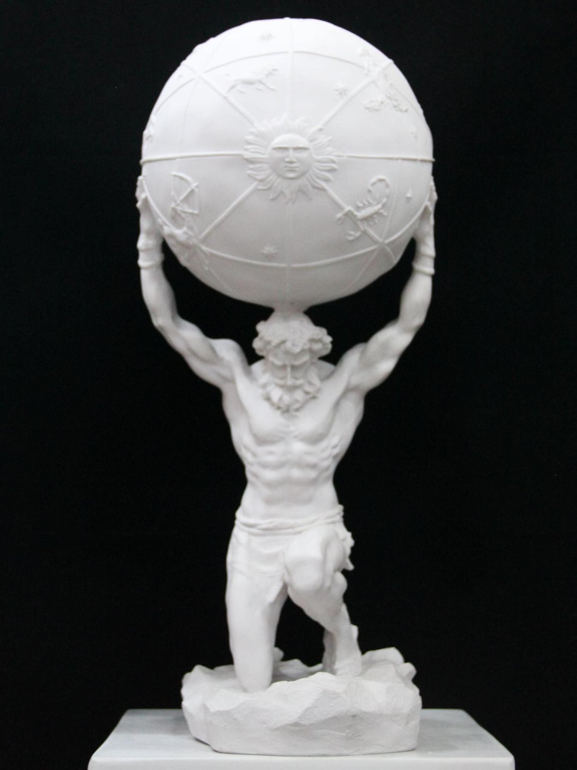 Atlas Statue, Polyester, 53 Cm, Mythological Decor, Greek Titan Atlas ...