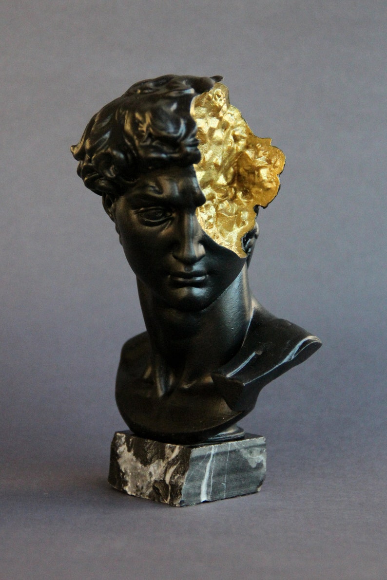 David Bust, Modern Sculpture, Pop Art Sculpture Ancient Statues, Popart ...