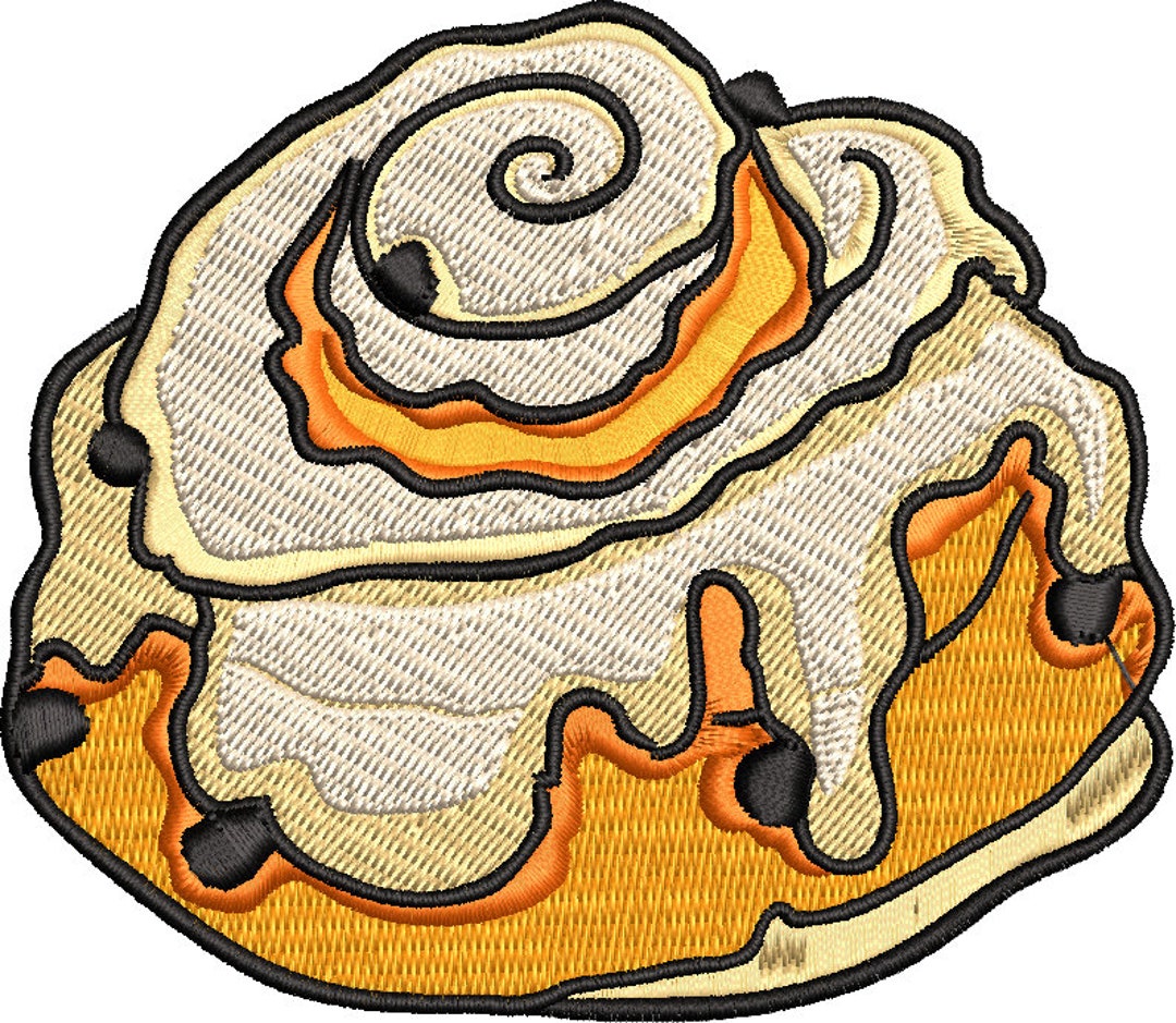 Cinnamon Roll Bun Embroidery Cute Design EMB PES Dst Pattern Sweets ...