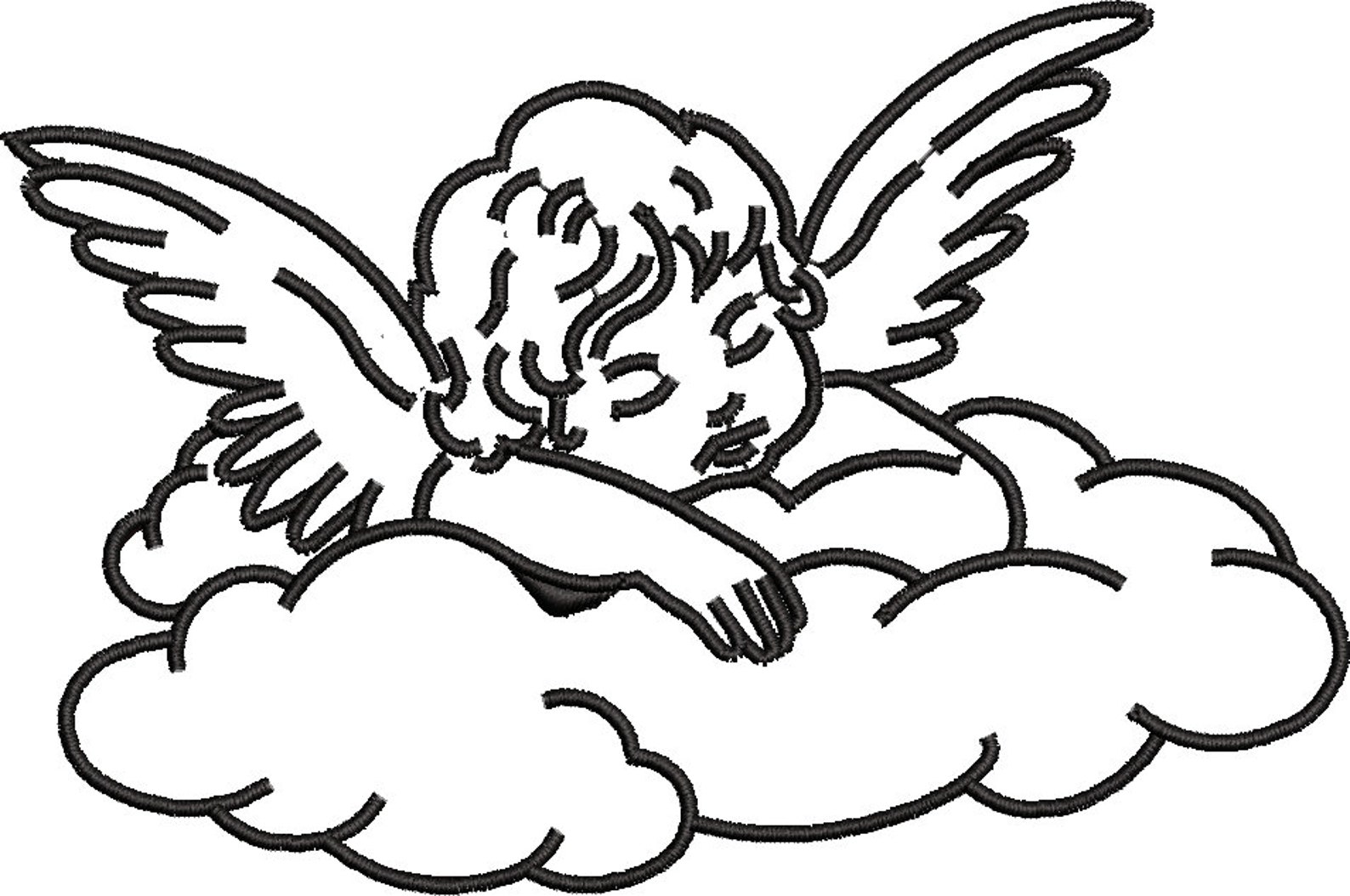 PES Design Angel Sleeping Gothic Embroidery Machine EMB File - Etsy Canada