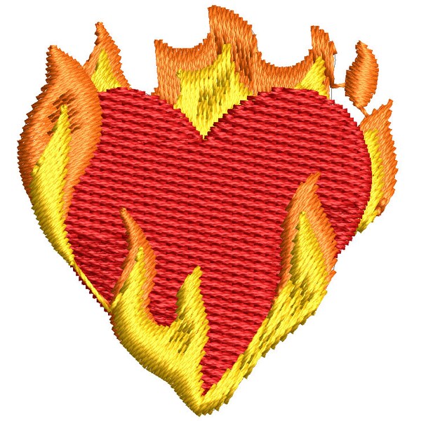 Fire Emoji Embroidery Design - Etsy