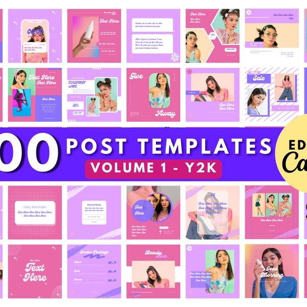 Y2k Canva Template - Etsy