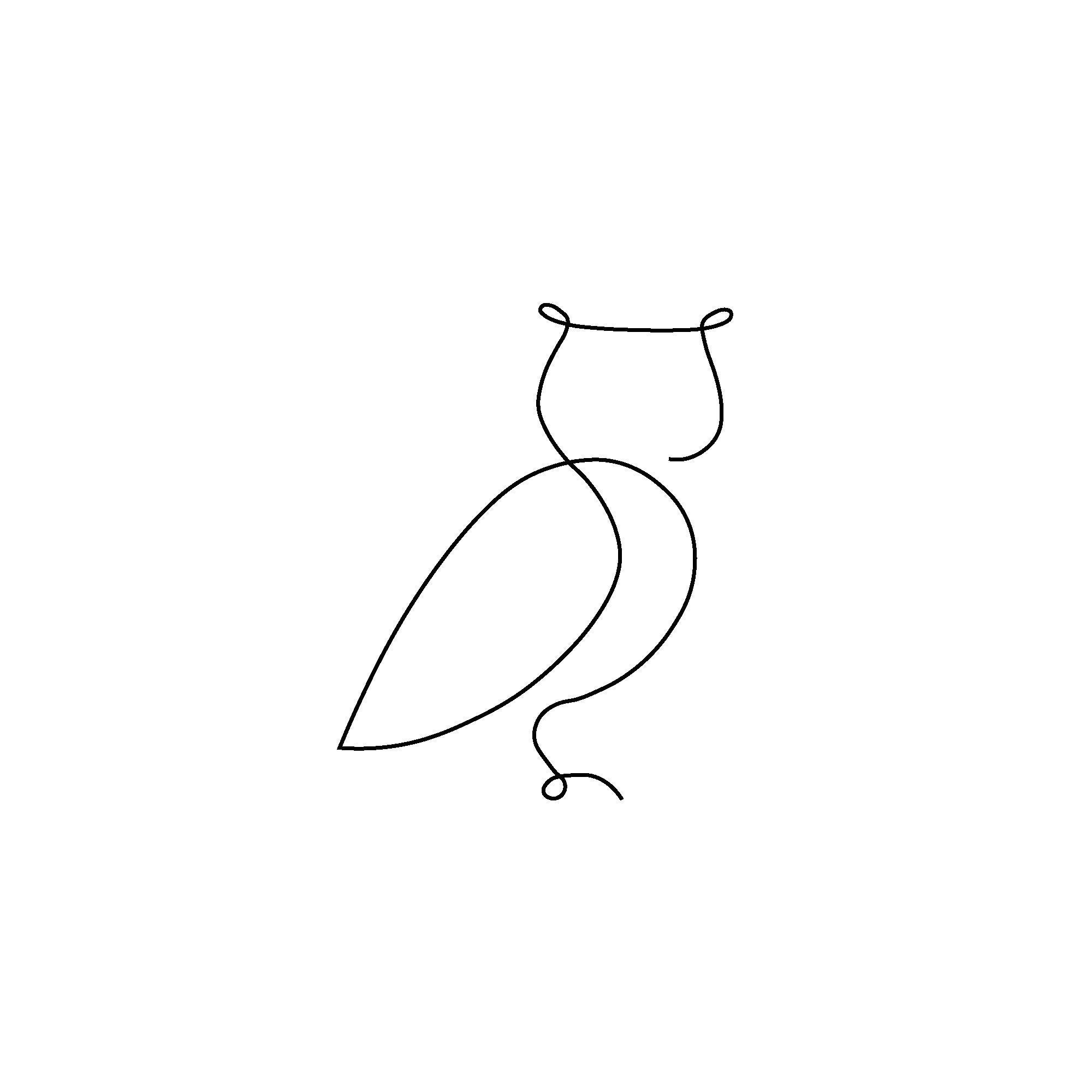 Line Drawings Of Owls