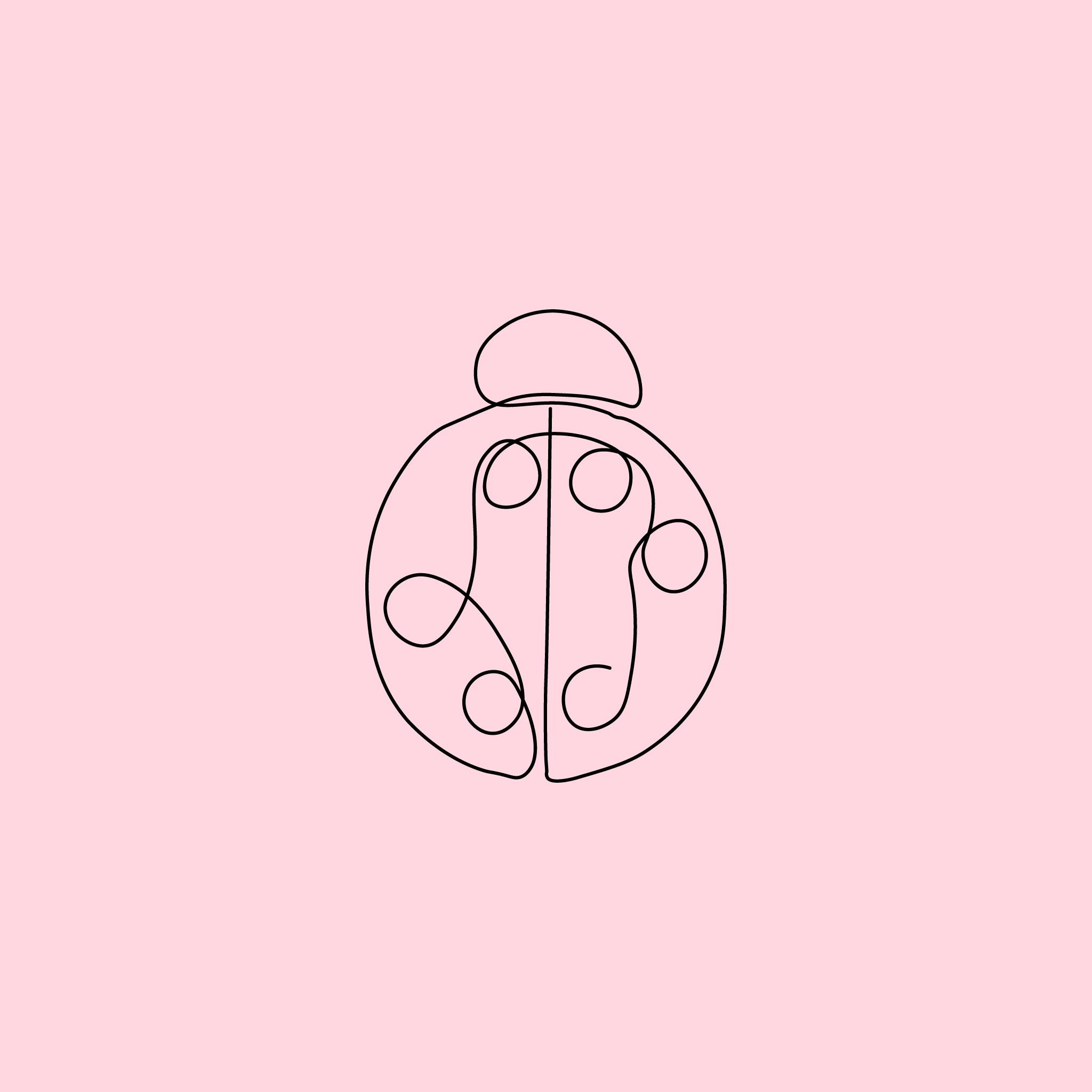 Minimalist Single Line Ladybird Drawing - Tattoo Idea - SVG, PNG, PDF ...