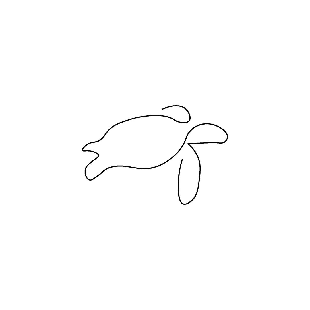 Single Line Turtle Drawing Tattoo Idea SVG PNG PDF Graphic Design ...
