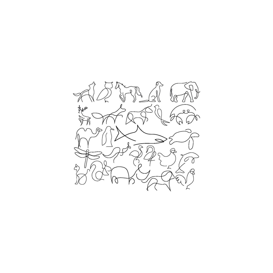 25 Minimalist Single Line Animal Drawings Tattoo Ideas SVG, PNG, PDF ...