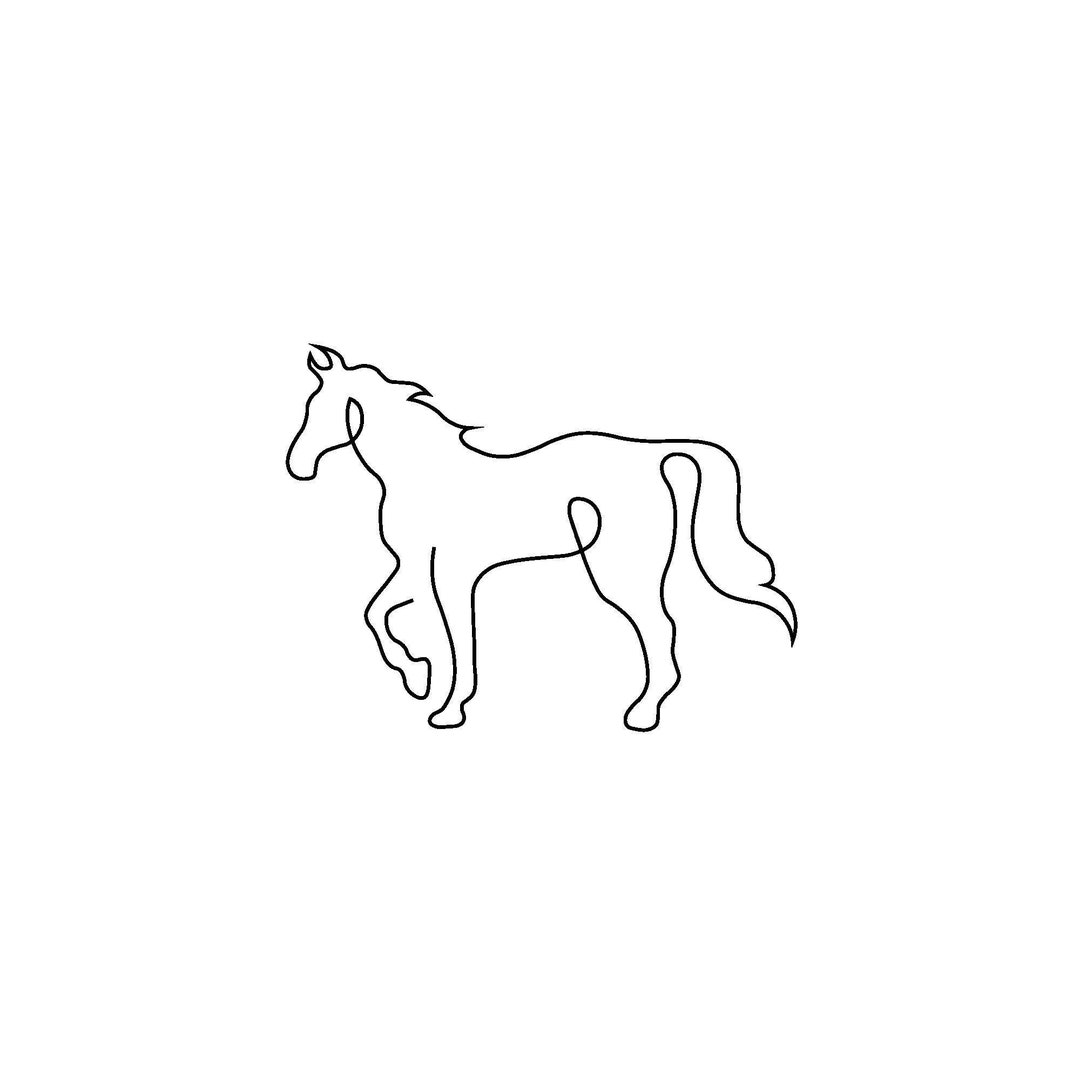Single Line Horse Drawing Tattoo Idea SVG PNG PDF Graphic Design Vector ...